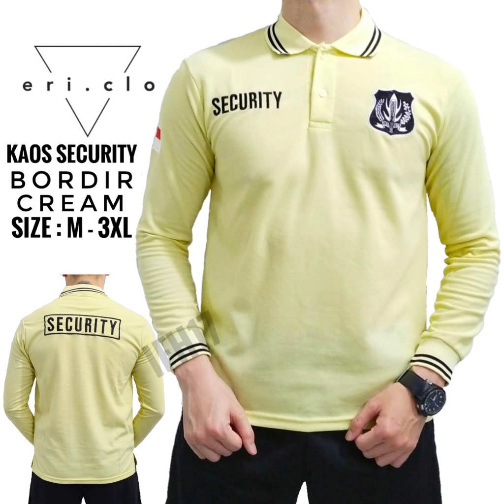 Jual KAOS SECURITY TERBARU 2025 BORDIR , SEKURITI CREAM KREM BORDIR ... Jual KAOS SECURITY TERBARU 2025 BORDIR , SEKURITI CREAM KREM BORDIR ...