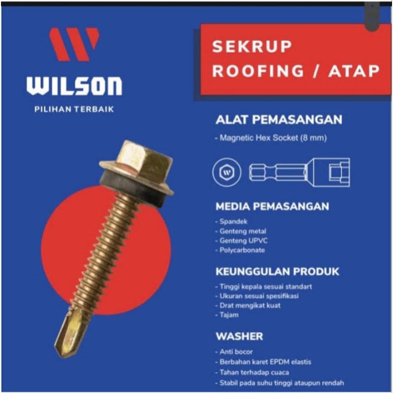 Jual Sekrup Baut Roofing + Karet Untuk Pasang Spandek Ke Baja Ringan ...