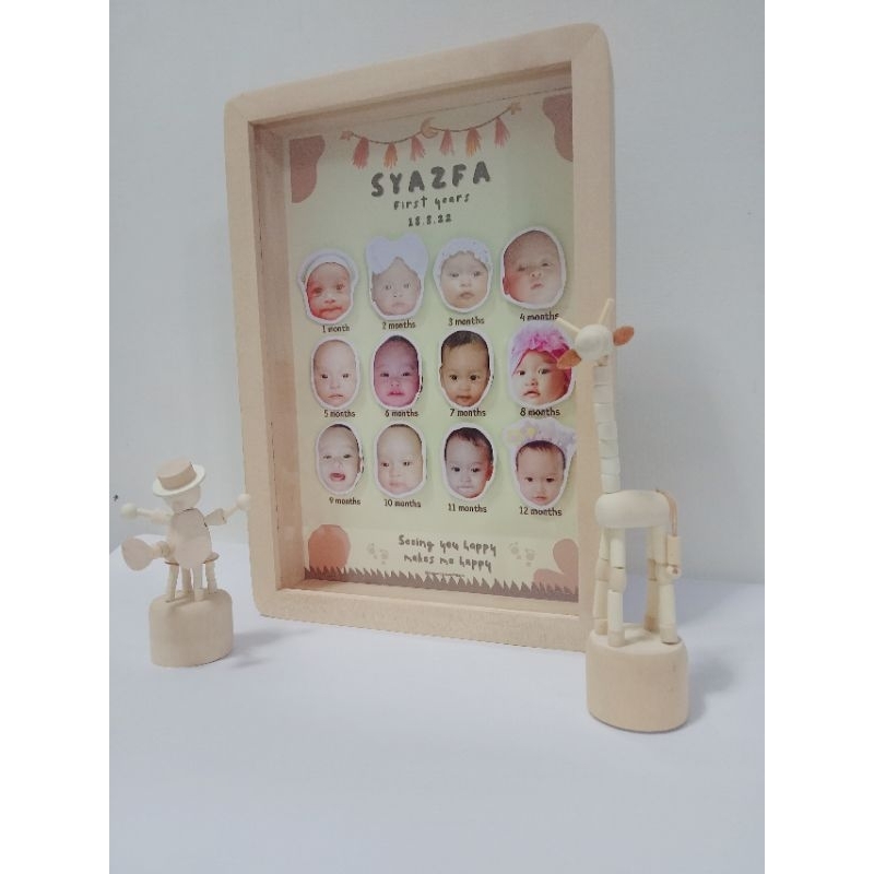 Jual FOTO BAYI 1-12 BULAN FIRST YEARS FRAME 3D POPUP MILESTONE ...