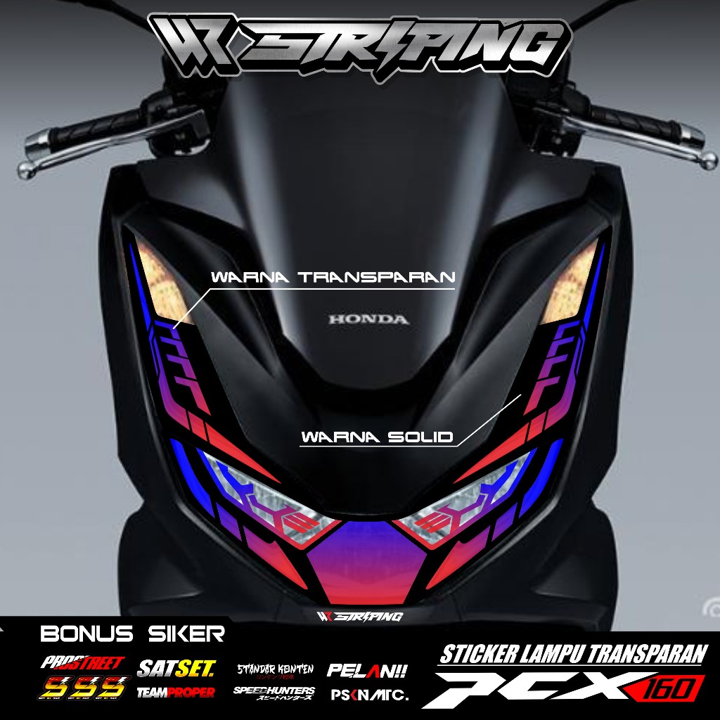Jual STIKER LAMPU ALIS MOTOR PCX 160 - STICKER LAMPU MOTOR HONDA PCX ...
