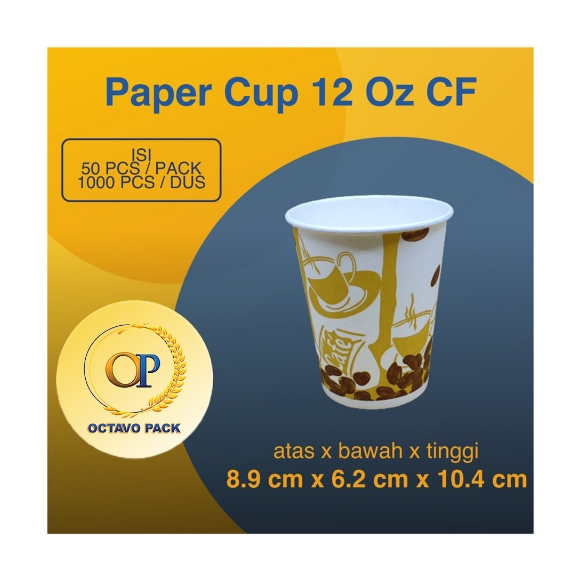 Jual Paper Cup 12 Oz Hot CF Printing / Gelas Kertas Minuman Panas 12 Oz Hot CF Motif | Shopee ...