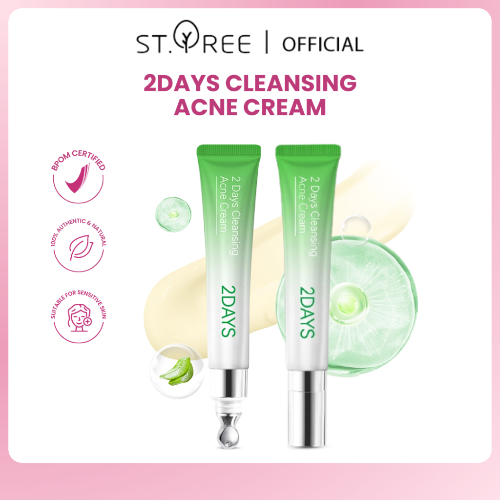 Jual ST.TREE 2 Days Acne Cream 10g Cream Jerawat | Shopee Indonesia