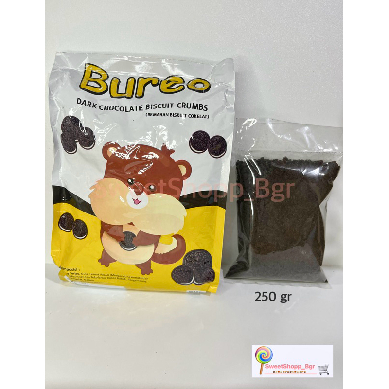 Jual BUREO- (Dark chocolate Biscuit Crumbs) Kemasan 250 gr | Shopee ...