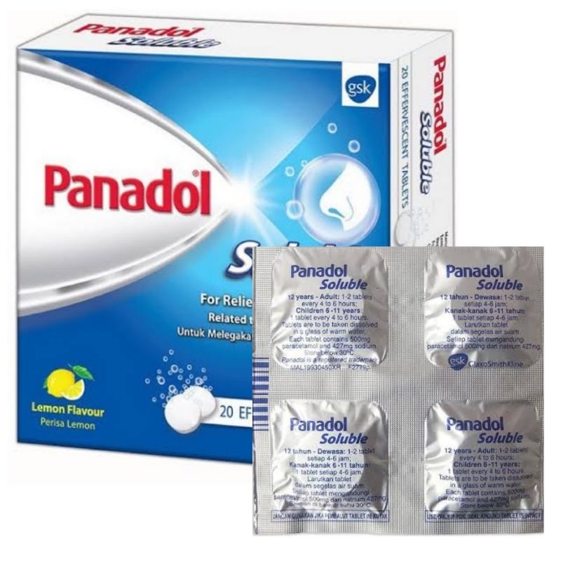 Jual PANADOL Effervescent Soluble Obat Sakit Kepala Demam Painkiller ...