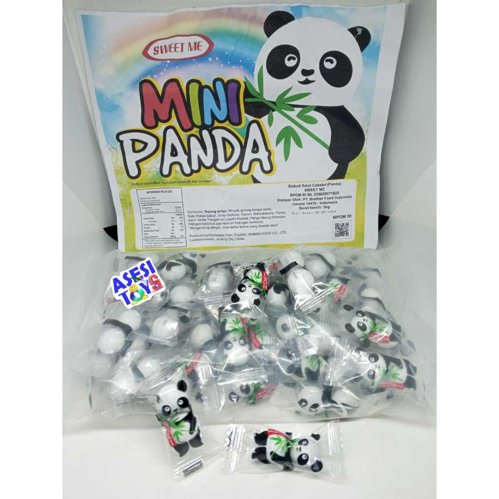 Jual permen anak warung coklat mini panda lucu 50pcs | Shopee Indonesia