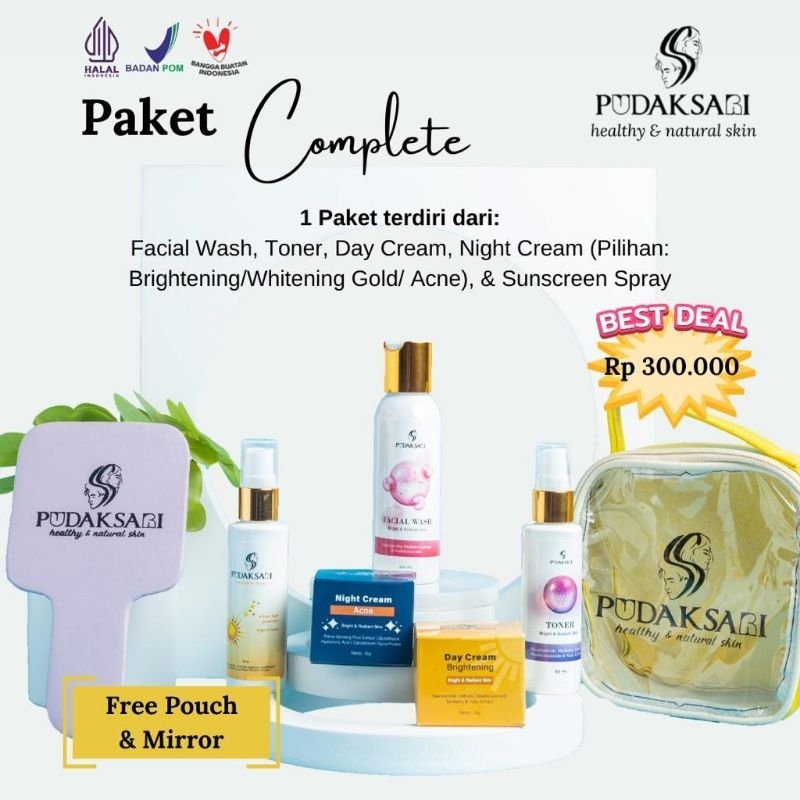 Jual PUDAK SARI PAKET COMPLETE BRIGHTENING | Shopee Indonesia
