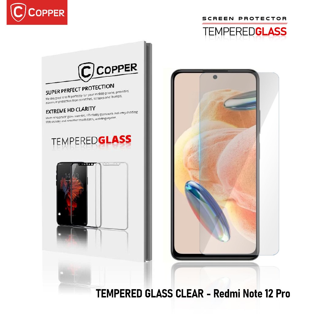 Jual Redmi Note 12 Pro 4G / 5G - COPPER Tempered Glass Full Clear | Shopee Indonesia
