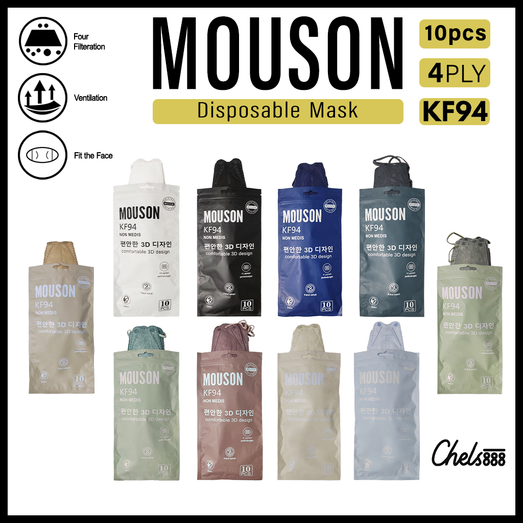 Jual Masker Mouson KF94 4ply Earloop isi 10 pcs | Shopee Indonesia