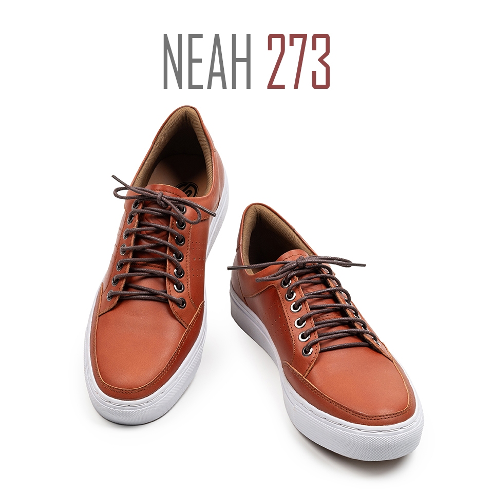 Jual Sepatu Sneakers kulit PRIA Hitam Leather Original | Shopee Indonesia