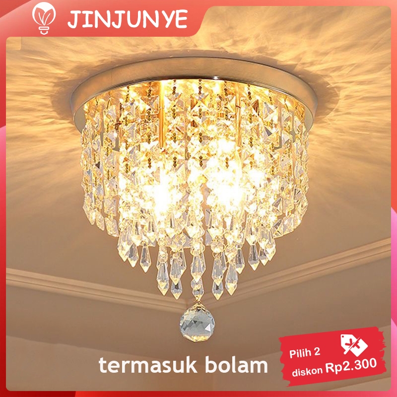 Jual Luxury Modern K9 Crystal LED Ceiling Light Lampu Hiasan Siling ...