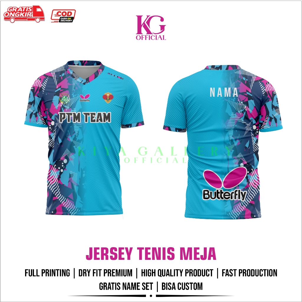 Jual JERSEY BAJU OLAHRAGA TENIS MEJA FULL PRINTING GRATIS NAMA DAN NAMA ...
