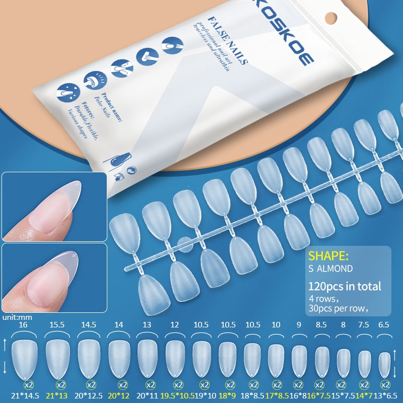 Jual KOSKOE Soft Gel Nail Tips 300pcs Poly Gel Nails Extension KUKU ...