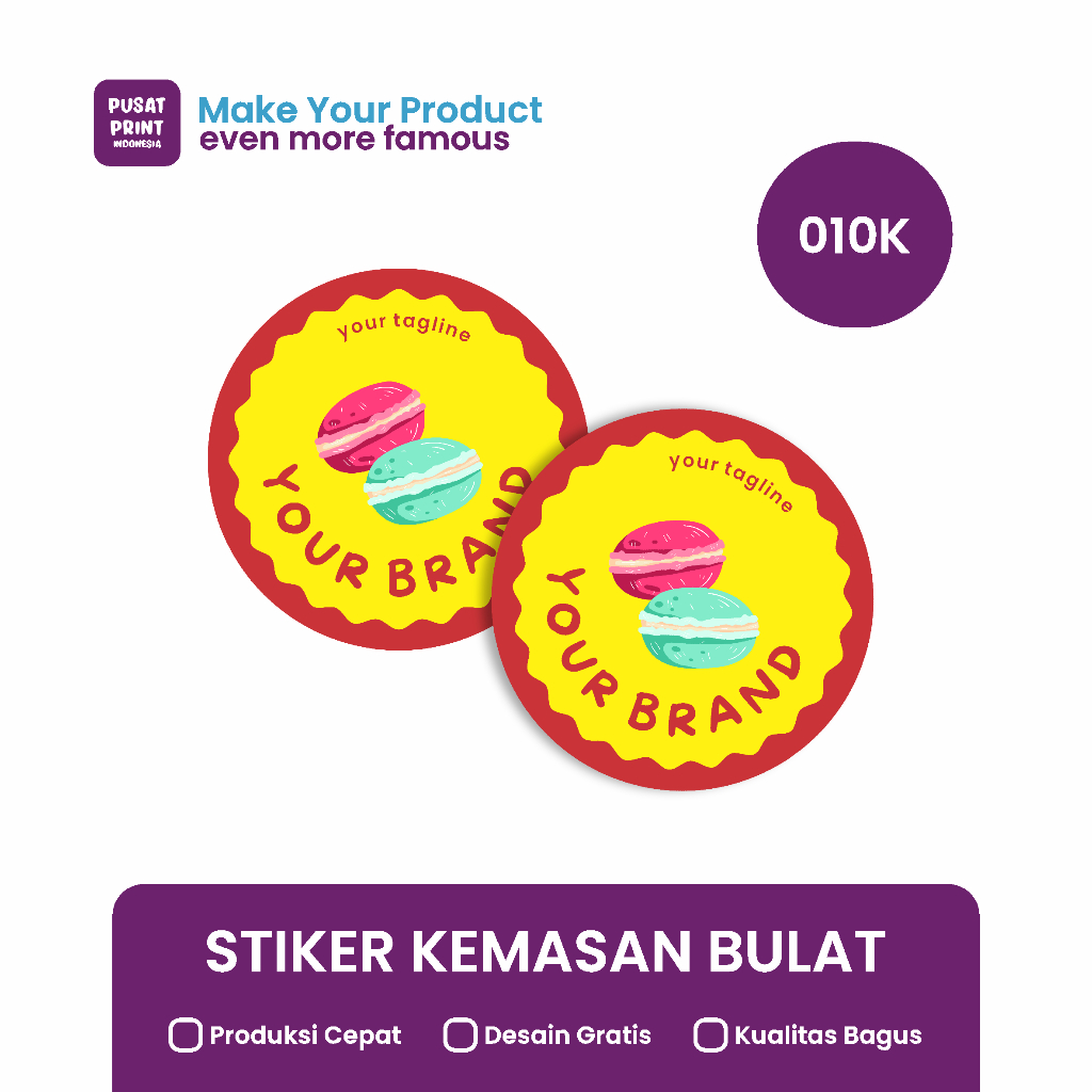 Jual Stiker Kemasan Bulat 010K | Shopee Indonesia