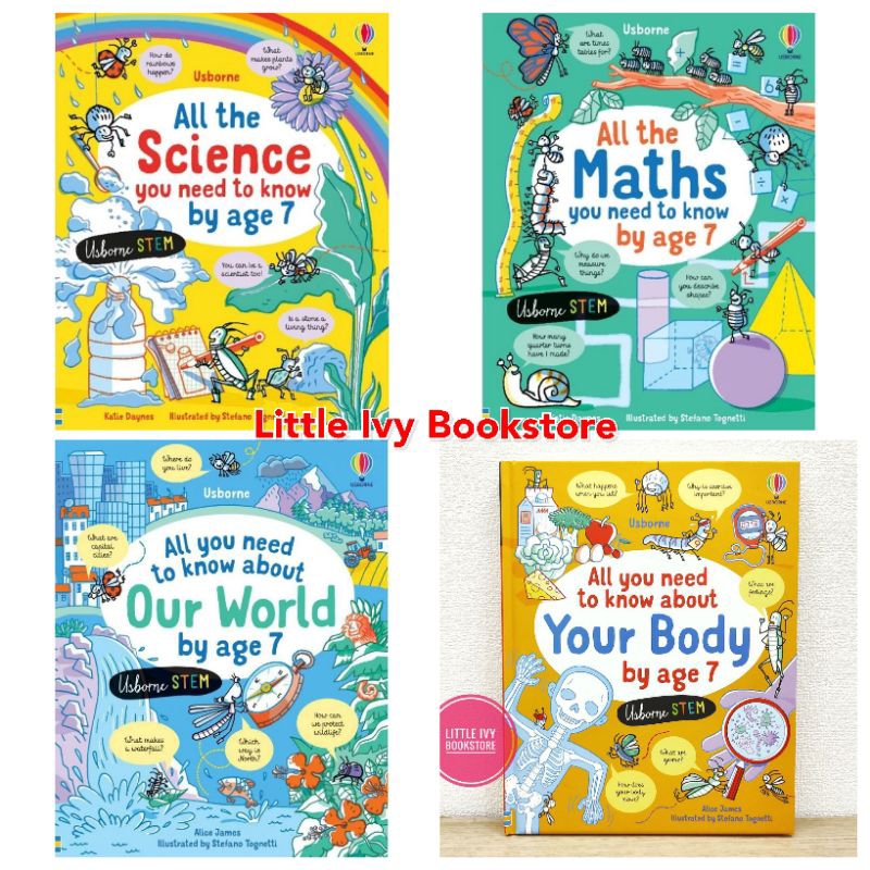 Jual ORIGINAL SEGEL Usborne All The Math/Science/About Our World / Your ...
