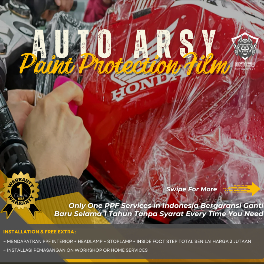 Jual sticker ppf motor transparan (FREE PPF LAMPU + SPEDO + KACA HELM ...