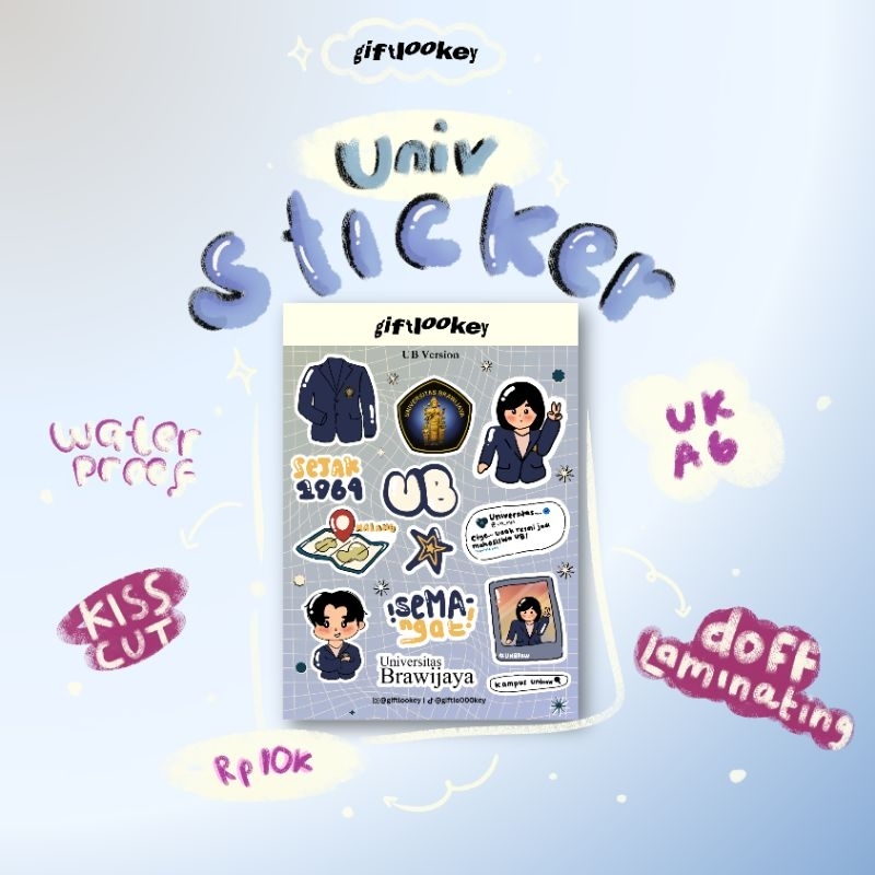 Jual [UB] Sticker Universitas/Sticker Lucu/Sticker Aesthetic/Sticker ...