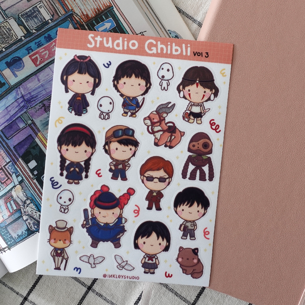 Jual Ghibli Sticker Sheet Series | Waterproof | Aesthetic Sticker ...
