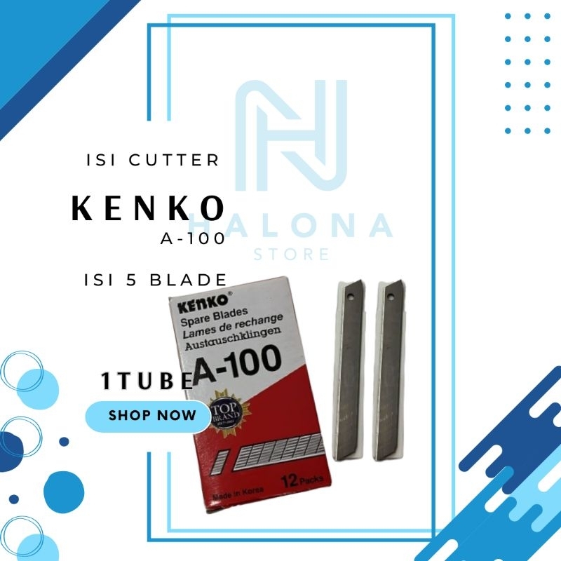 Jual [1 Tube] Isi Cutter Kecil Kenko A-100 (isi 5 blade/cutter ...