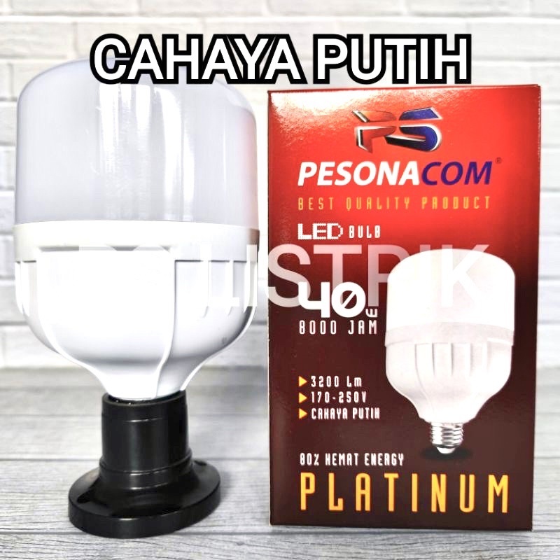 Jual BOHLAM BOLA LAMPU LED JUMBO SUPER TERANG 40WATT 40w 40 watt LAMPU LED KAPSUL PESONA ...
