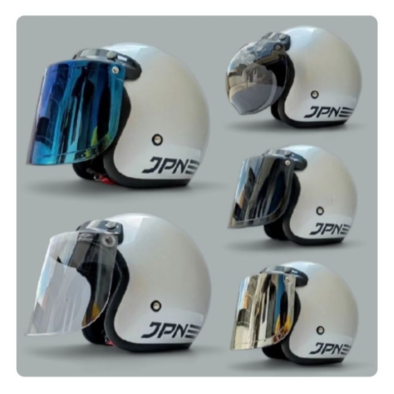 Jual Helm JPN Silver Metalic | Shopee Indonesia