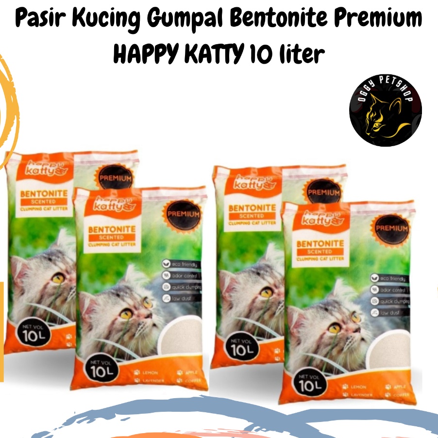 Jual Harga Istimewa HAPPY KATTY Pasir Kucing Gumpal Wangi 1 Lt PREMIUM ...