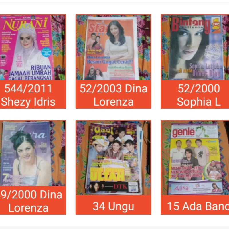Jual Tabloid NURANI, STAR, Bintang Millenia, Aura, Gaul, Genie, Bintang ...
