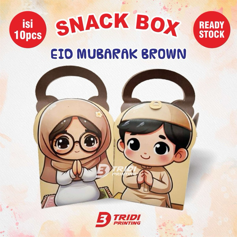 Jual (isi 10pcs) SNACKBOX EDISI LEBARAN BOX HAMPERS ANAK LUCU KARAKTER ...