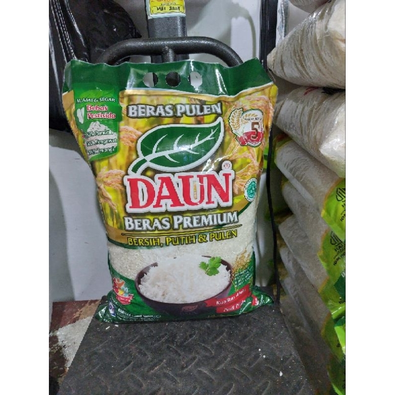 Jual Beras Premium cap Daun 5kg | Shopee Indonesia