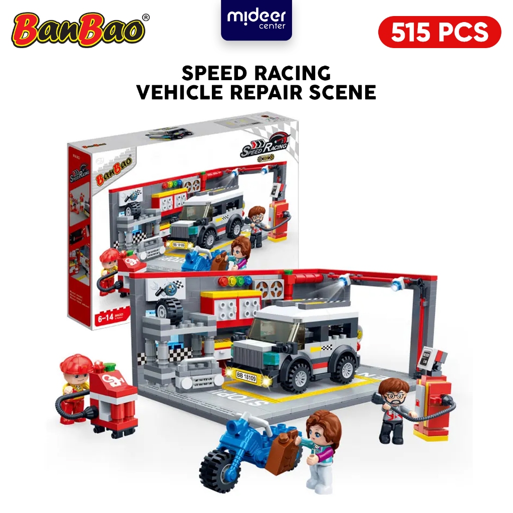 Jual BanBao Building Block Speed Racing-Vehicle Repair Scene 8630 ...