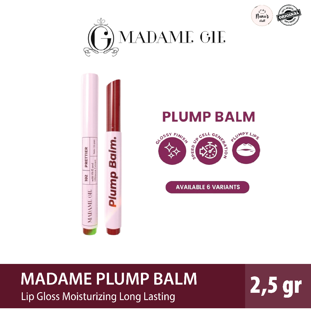 Jual Madame Gie Plump Balm - MakeUp Lip Gloss Moisturizing Long Lasting | Shopee Indonesia