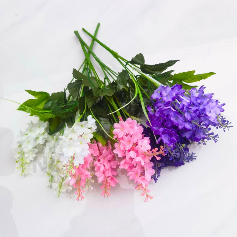 Jual BUNGA LAVENDER PLASTIK BUNGA SNAPDRAGON HYACINTH WHEAT ARTIFICIAL ...
