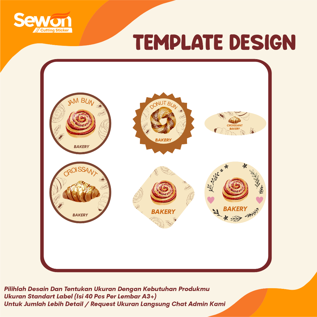 Jual Sticker kue kering | free template | sticker cutting | sticker ...