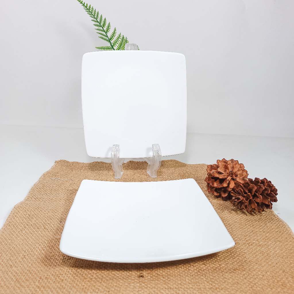 Jual Piring Kue Keramik 16.2CM x 16.2CM (1PCS) Polos By Indo Keramik ...