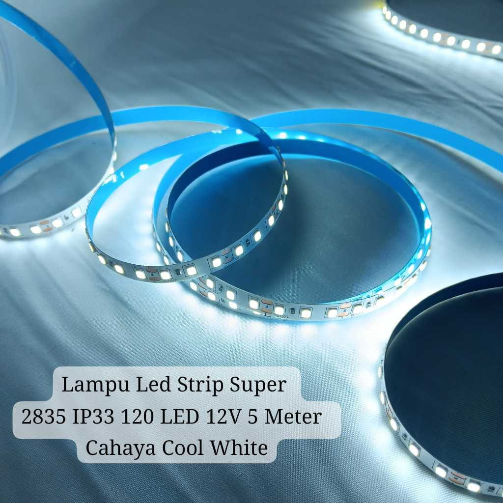 Jual Lampu LED Strip 2835 Super 12V IP33 5 meter 120 LED cahaya Cool ...