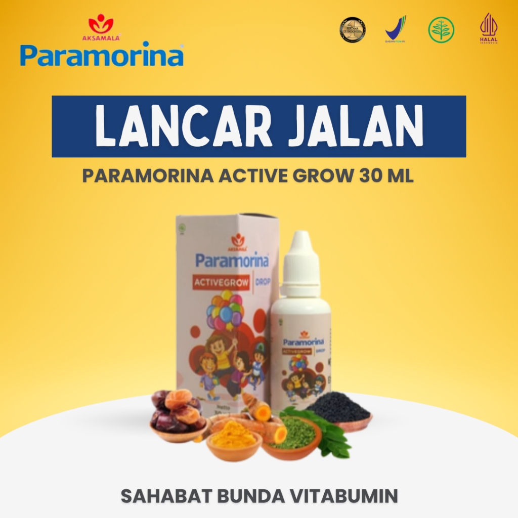 Jual Paramorina Drop/Tetes Active Grow Vitamin Anak Bantu Atasi Lancar ...