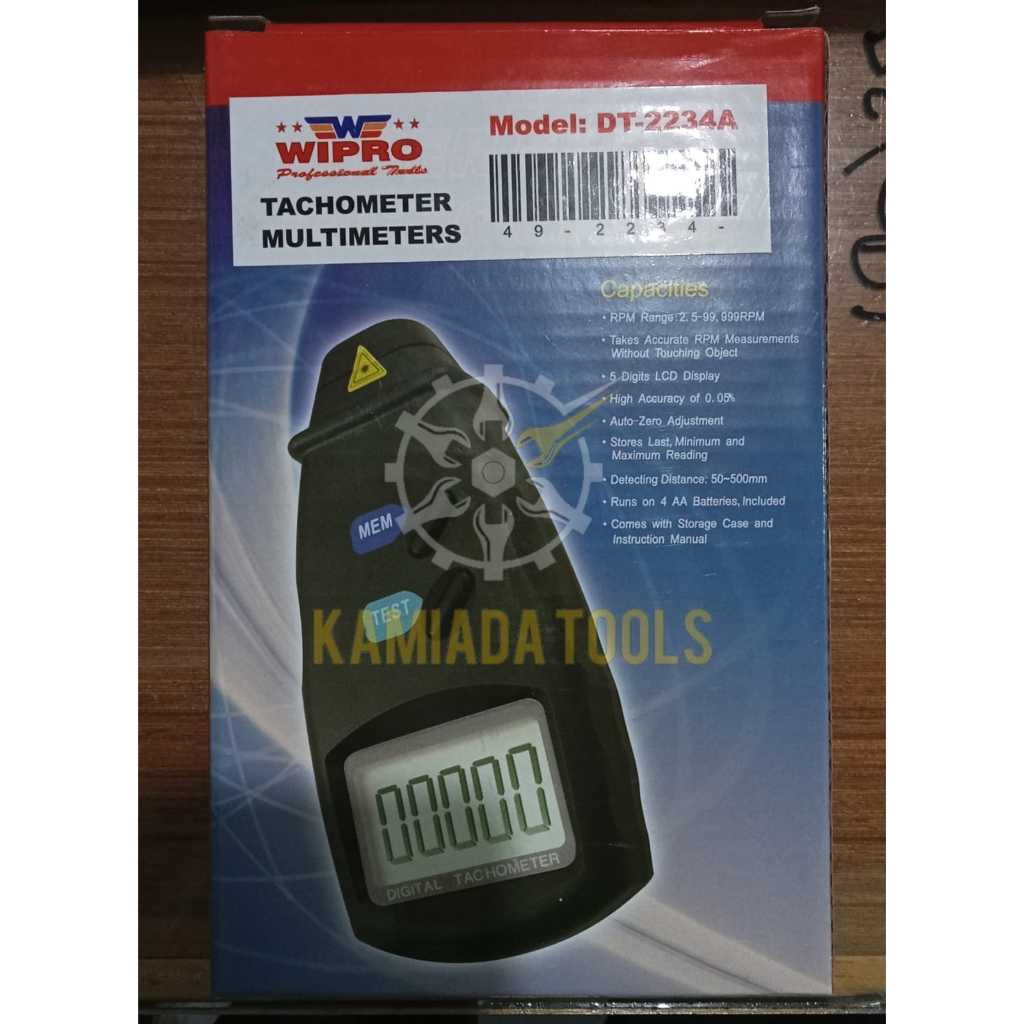Jual Digital Laser Tachometer RPM Alat Ukur Kecepatan Putaran DT2234A ...