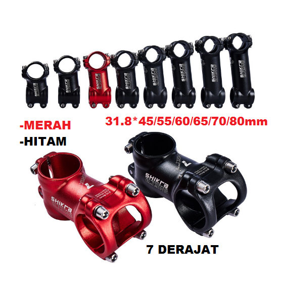 Jual Stem Sepeda SHIKRA 31.8 45 55 60 70 80 90 100 110 mm 7 Derajat 6 7 ...