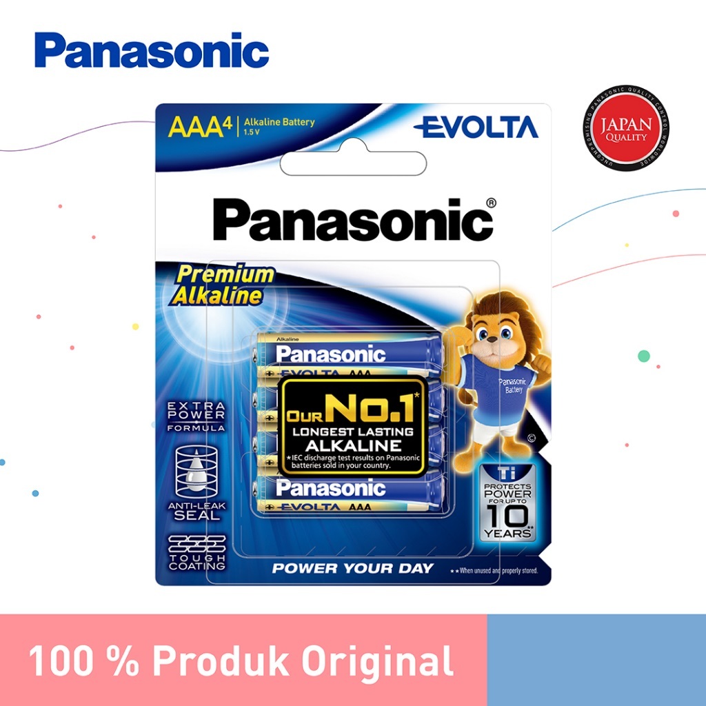 Jual Panasonic Baterai AAA Evolta Premium Alkaline 4Pcs Battery Size A3 | Shopee Indonesia