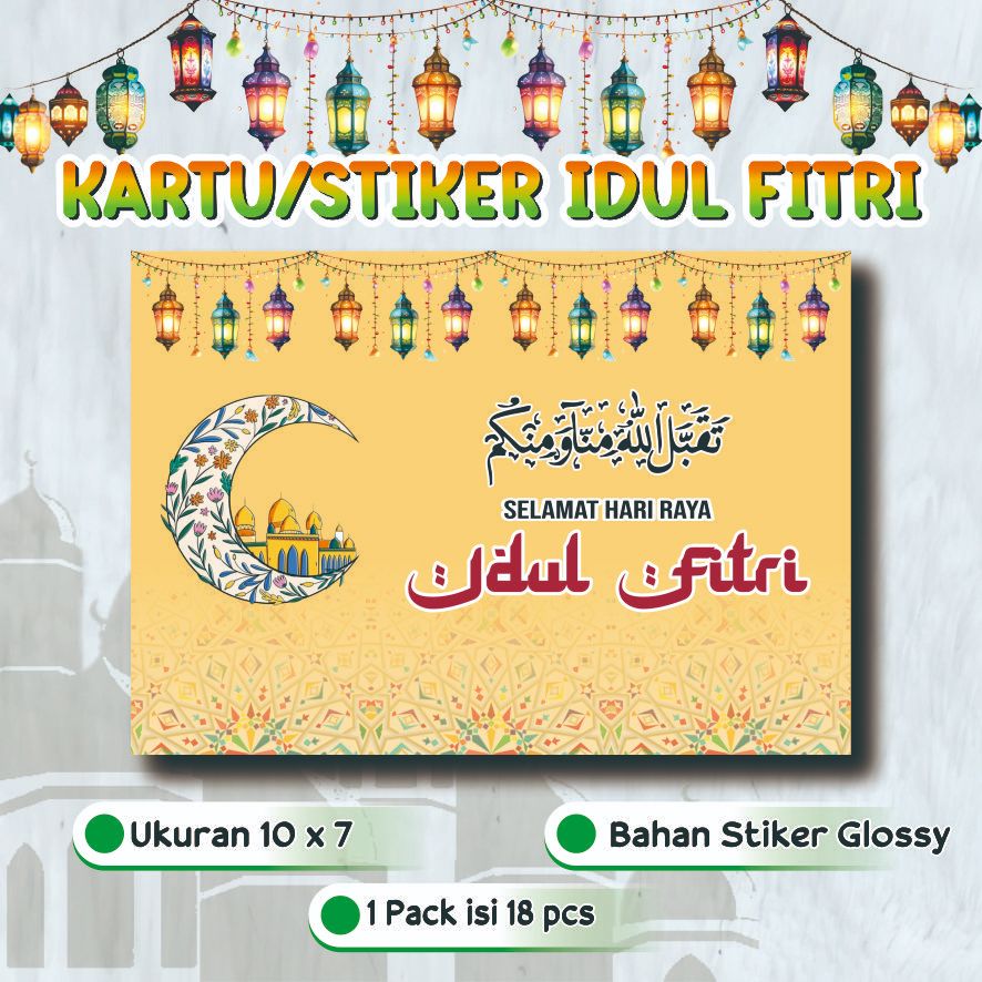 Jual Kartu Ucapan Hari Raya / Stiker Ucapan Hari Raya / Kartu Stiker ...