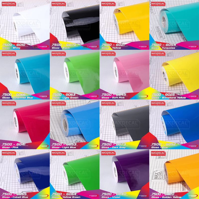 Jual Stiker Skotlet Vinyl Glossy Harga 1 Meter Lebar 45cm Sticker ...