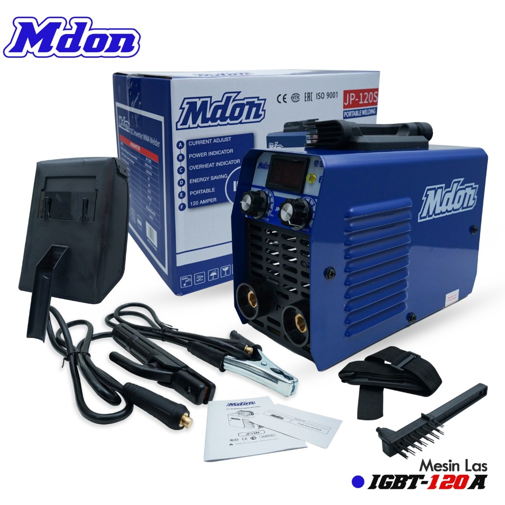Jual MESIN LAS LISTRIK 450WATT MDON JP-120 TRAVO LAS INVERTER MMA-120 | Shopee Indonesia