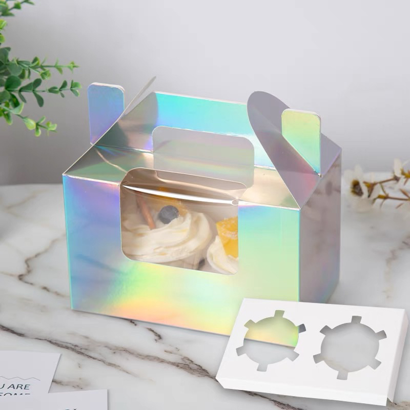 Jual Kemasan Kotak Cupcake muffin Foil 2 Sekat / Box Tenteng Kue ...