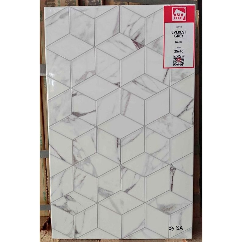 Jual Keramik Dinding Kamar Mandi 25x40 Putih Corak | Shopee Indonesia