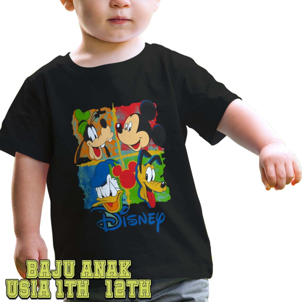 Jual KAOS ANAK DISNEY MICKEY MOUSE BARU USIA 1-12 TAHUN BAJU ANAK ...