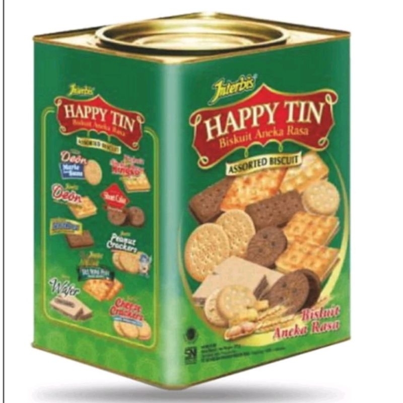 Jual BISKUIT KALENG INTERBIS HAPPY TIN / ROTI KALENG lebaran UK.630 ...