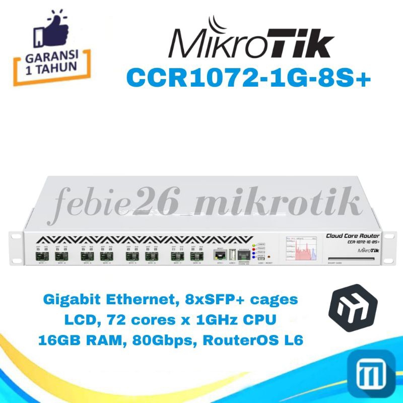 Jual Mikrotik CCR 1072 1G 8S+ CCR1072-1G-8S+ | Shopee Indonesia