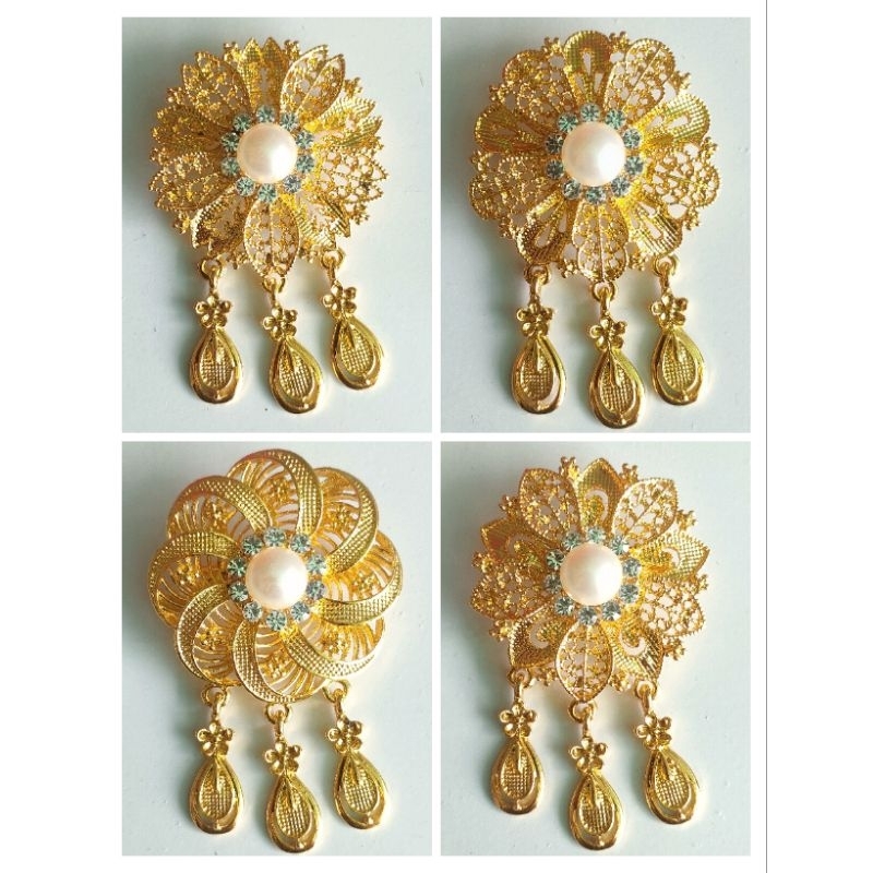 Jual Bros kebaya part 1 | Bros kutu baru warna gold | Bros dada | Bros ...