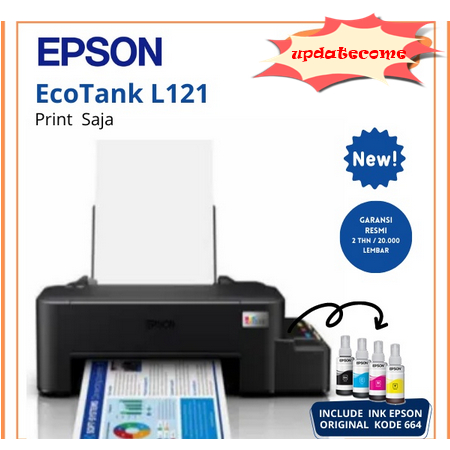 Jual Printer Epson Eco Tank L121 - PENGGANTI L120 | Shopee Indonesia