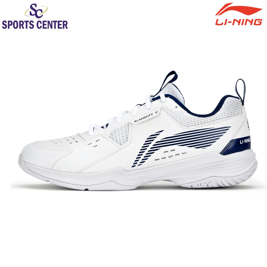 Jual New Sepatu Badminton Lining ALMIGHTY V AYTT001 White Estate Blue ...