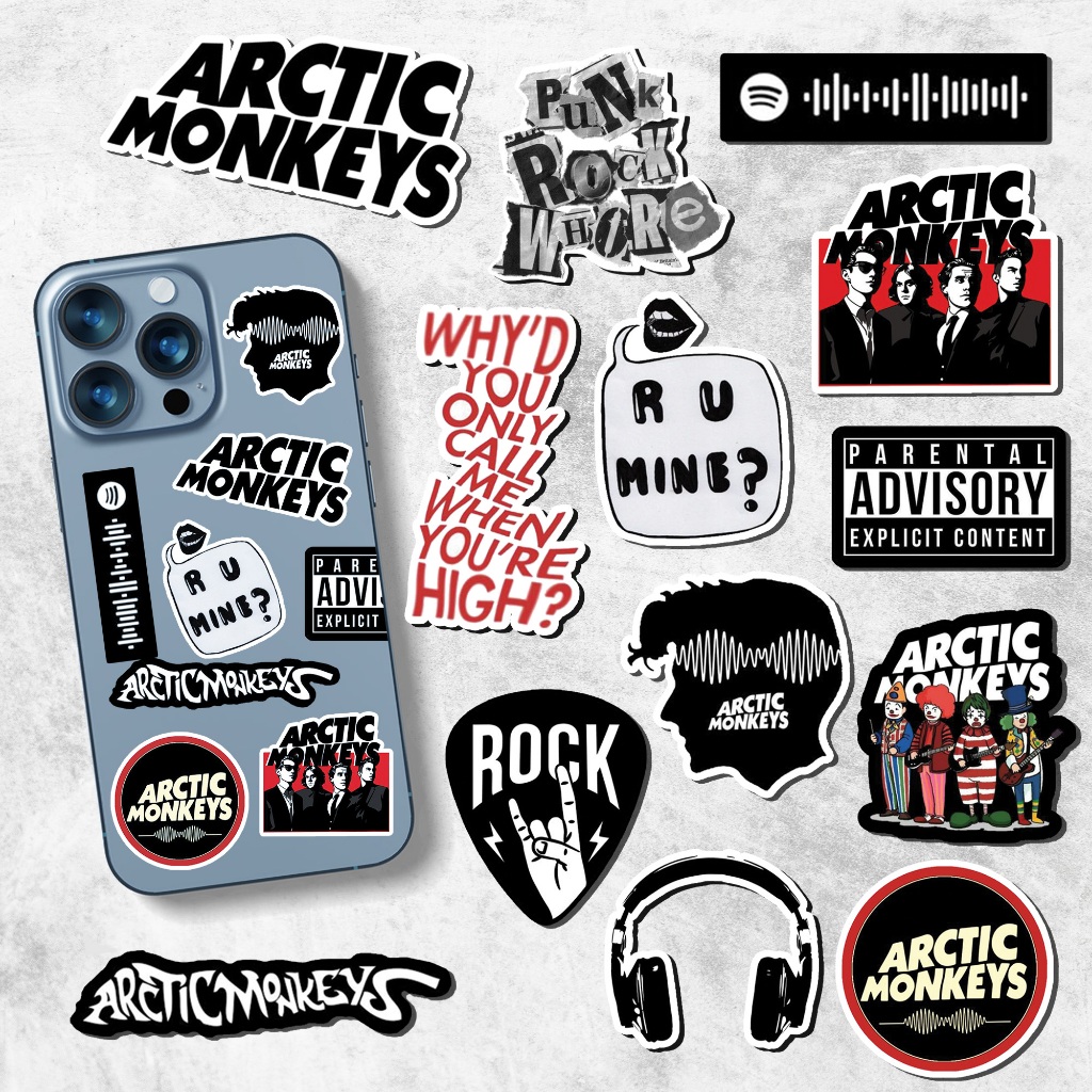 Jual 13pcs Sticker ARTIC MONKEY Band Pack | Stiker Anti Luntur Tahan ...